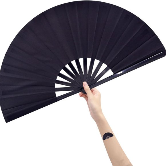 Accessories | Extra Large Renaissance Style Black Hand Fan | Poshmark